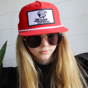 Red/ White Miller Cattle Patch Hat - Etsy