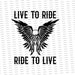 Digital Svg/png-live to Ride. Ride to Live. motorcycle - Etsy