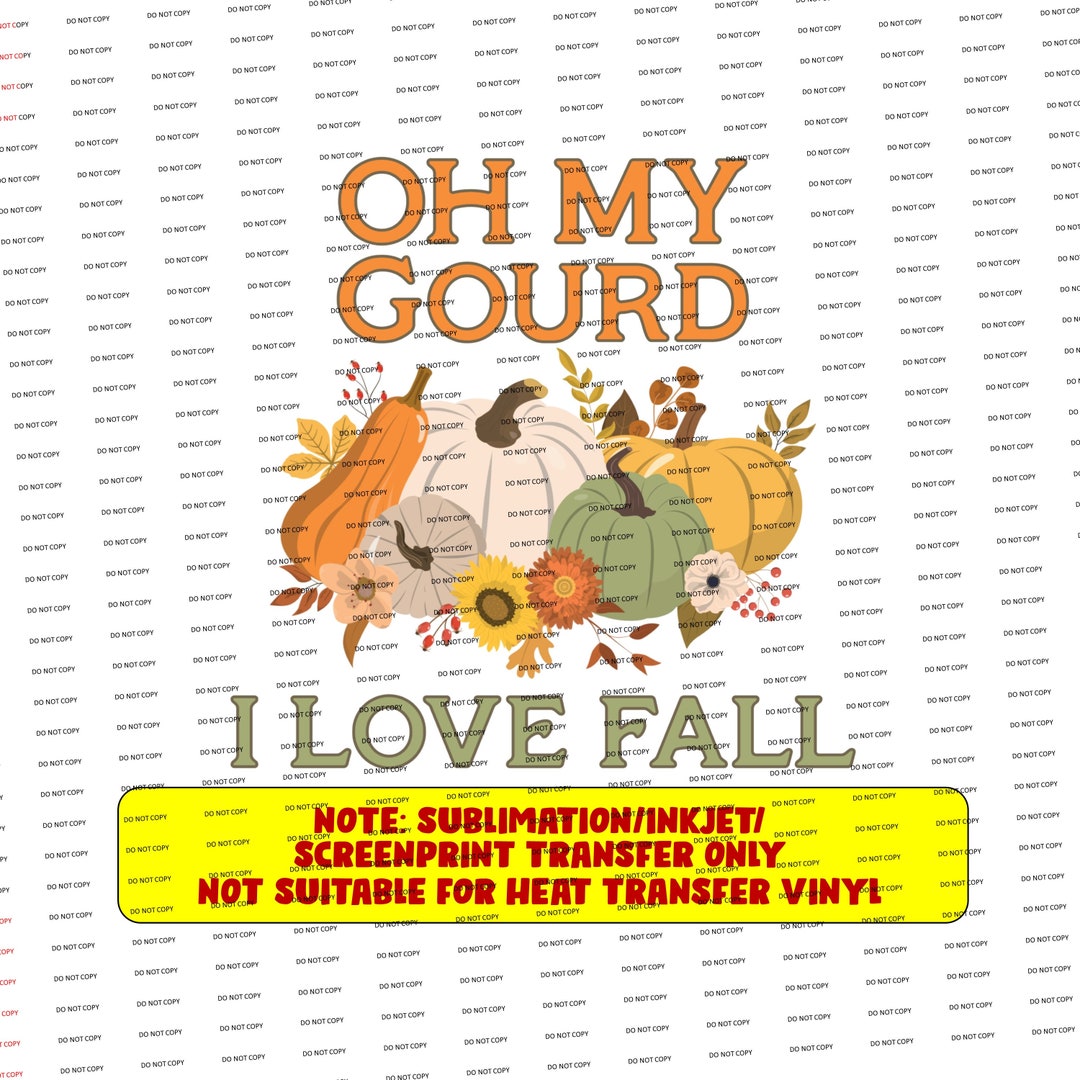 Digital PNG Only-sub-oh My Gourd I Love Fall - Etsy