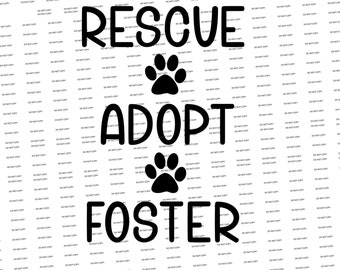 Rescue Adopt Foster Svg - Etsy
