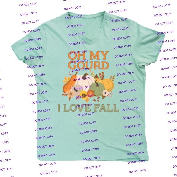 Digital PNG Only-sub-oh My Gourd I Love Fall - Etsy