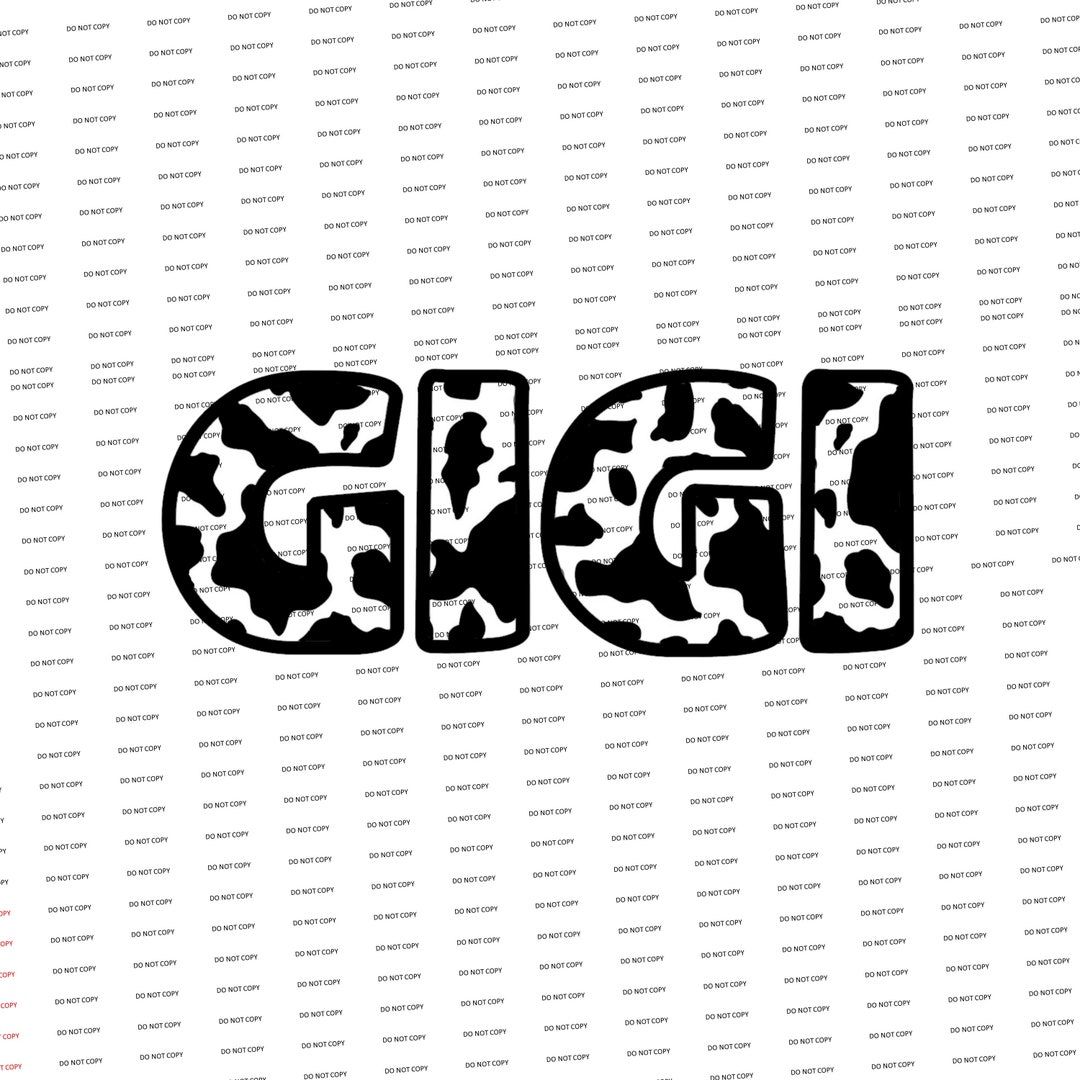 Digital Svg/png-gigi Cow Print cow, Cattle, Farm, Barn funny/sarcastic ...