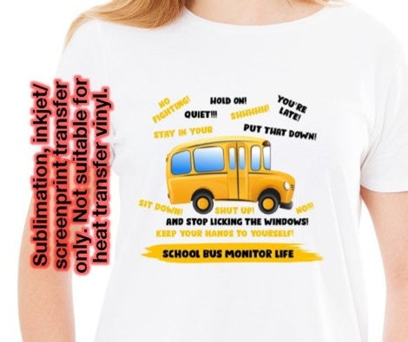Digital PNG Only-school Bus Monitor Life funny/sarcastic - Etsy