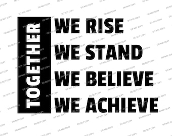 Together We Rise Svg - Etsy