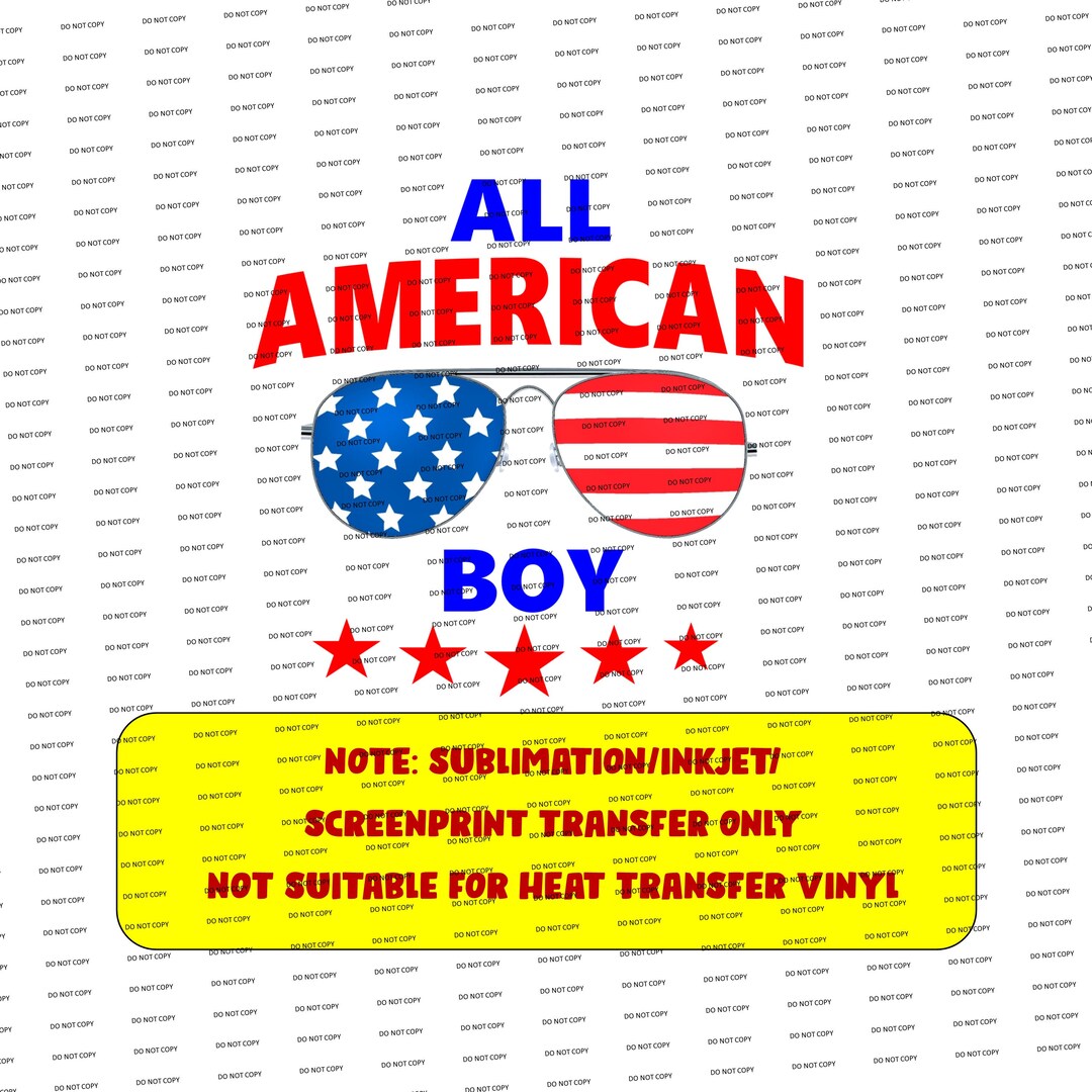 Digital PNG Only-all American Boy sublimation/inkjet Transfer - Etsy