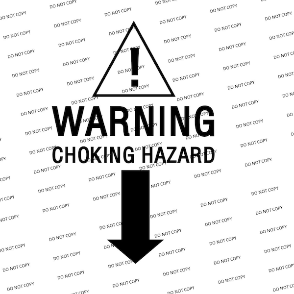 Warning Choking - Etsy
