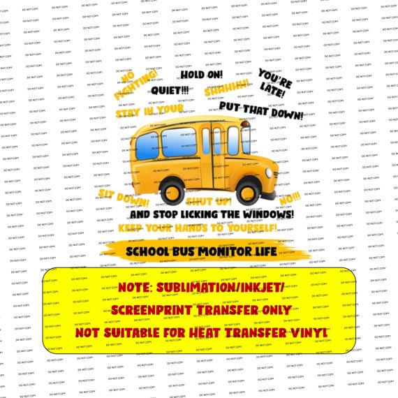 Digital PNG Only-school Bus Monitor Life funny/sarcastic - Etsy