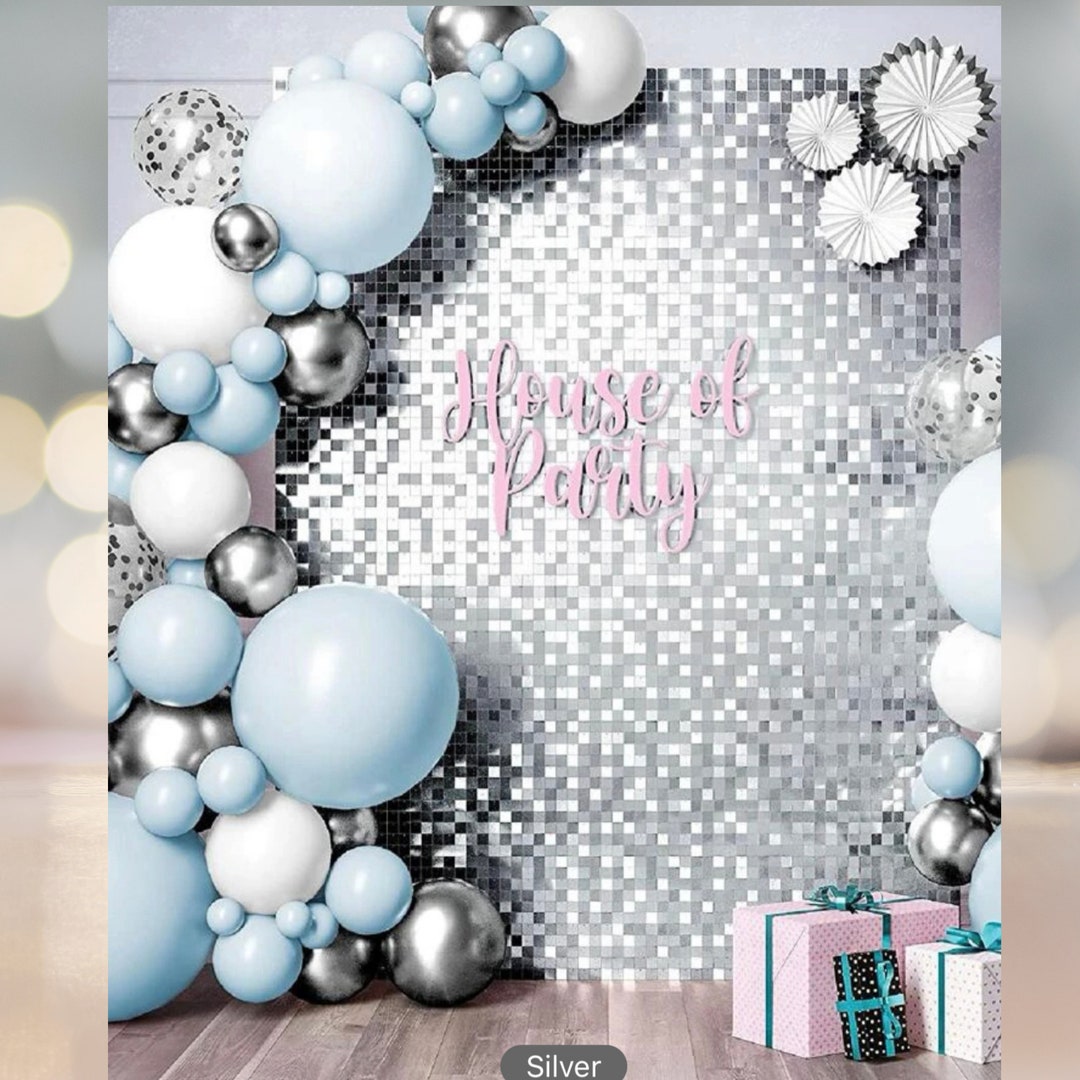 Silver Shimmer Wall - Etsy