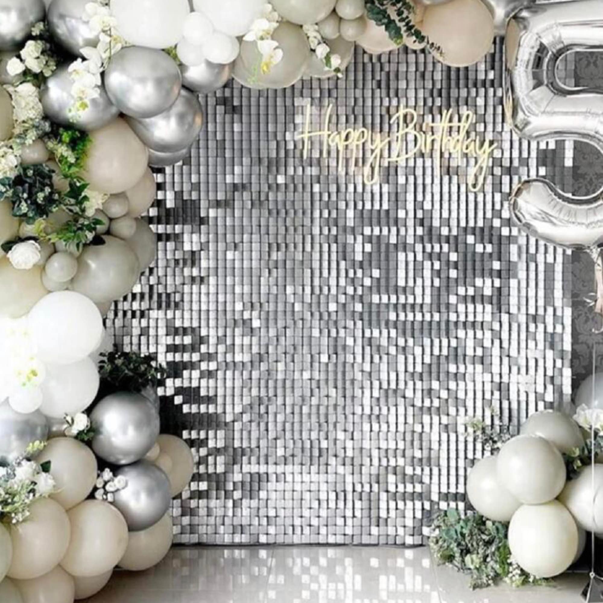 Silver Shimmer Wall - Etsy