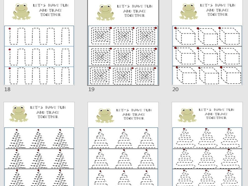 Preschool Prehandwriting Tracing Preschool Printable Pencil - Etsy