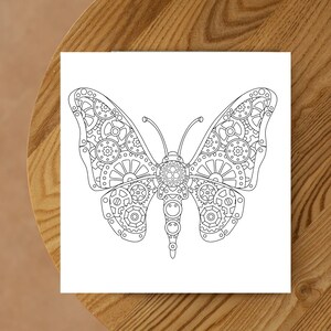 30 Pages Insects Steampunk Coloring Book, Steampunk Coloring, Cute ...