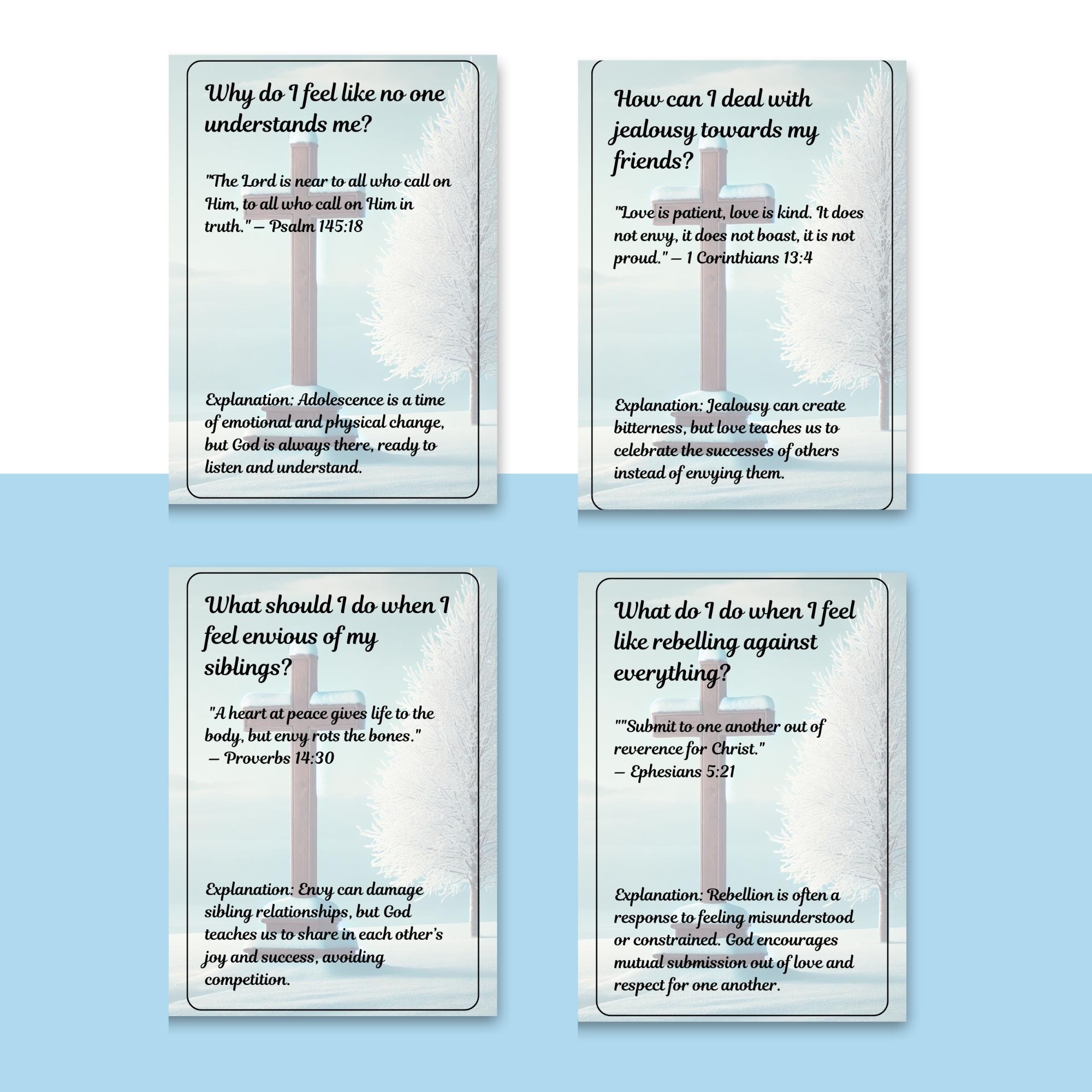 30 Cards Scripture Card Teen, Printable Scripture Christian Gift, Bible ...