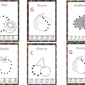 26 Alphabet Fruits Vegetable , Tracing Alphabet Worksheet , Pencil ...