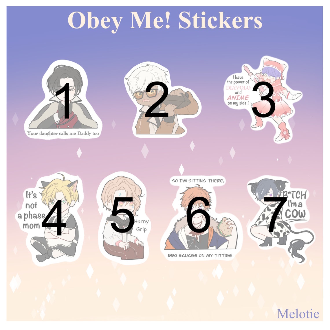 Obey Me Meme Stickers | Etsy