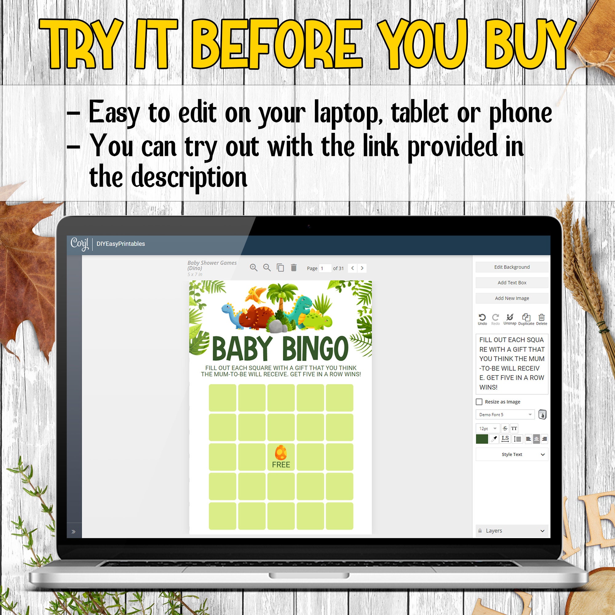 30 Printable Dinosaur Baby Shower Games, Editable Dino Baby Party Games ...