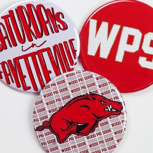 Arkansas Game Day Tailgate Buttons | Game Day Pins | College Football ...