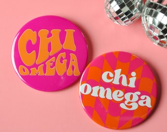 Chi Omega Texas Tech Greek Game Day Tailgate Buttons Game Day Pin ...