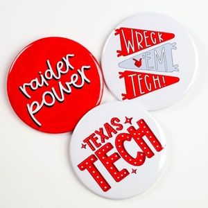 TEXAS TECH Game Day Buttons | Gameday Pins | College Football ...