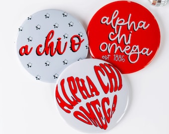 Alpha Chi Omega Texas Tech Game Day Tailgate Buttons Game Day Pin ...