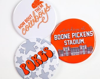 Oklahoma State University Game Day Buttons | Gameday Pins | College ...