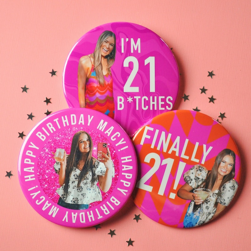 Birthday Face Buttons - Etsy