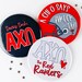 Alpha Chi Omega Texas Tech Game Day Tailgate Buttons | Game Day Pin ...