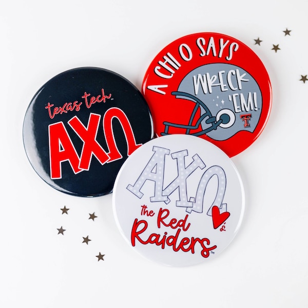 Alpha Chi Gameday Buttons - Etsy