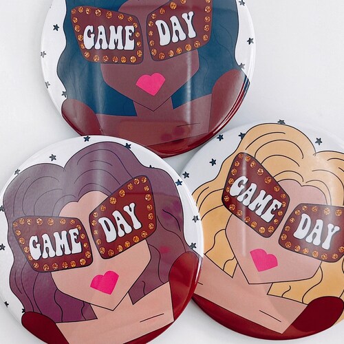 Green Game Day Tailgate Buttons Game Day Pins College - Etsy