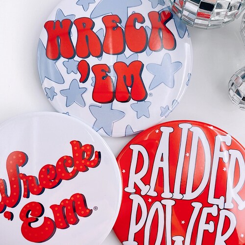 TEXAS TECH Game Day Buttons Gameday Pins College Football - Etsy