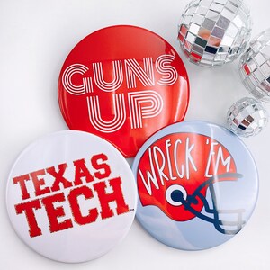 TEXAS TECH Game Day Buttons | Gameday Pins | College Football ...
