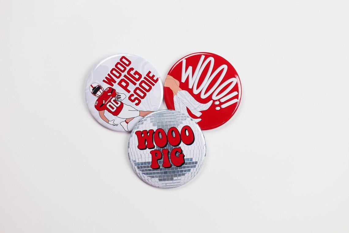 Arkansas Game Day Tailgate Buttons | Game Day Pins | College Football ...