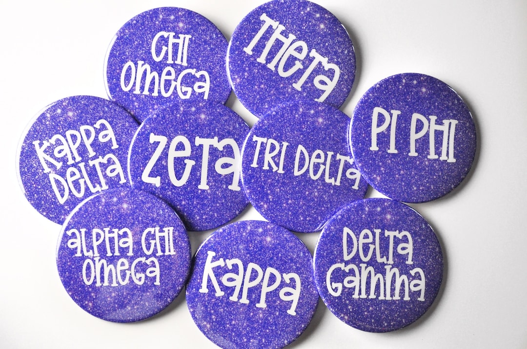Purple Sorority Greek Game Day Buttons | Game Day Pins | College ...