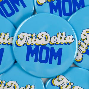 Tri Delta Mom Game Day Tailgate Buttons | Game Day Pins | College ...