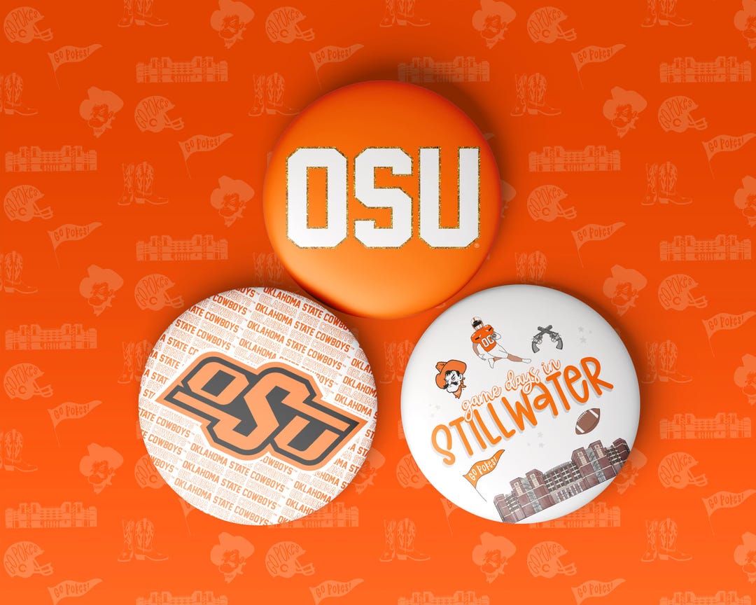 Oklahoma State University Game Day Buttons | Gameday Pins | College ...