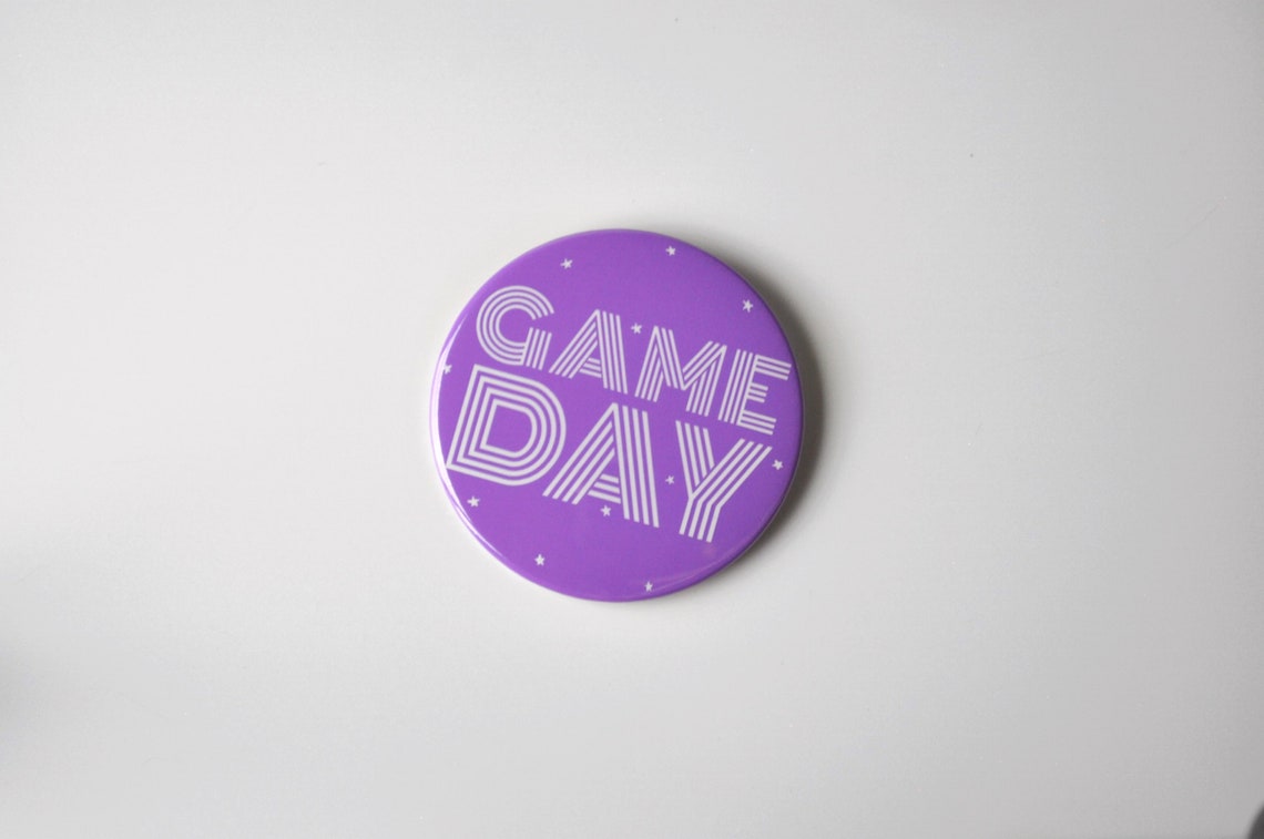 Purple Game Day Tailgate Buttons Game Day Pins College - Etsy