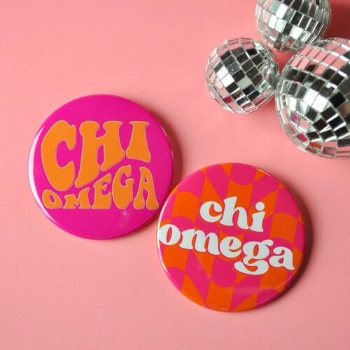 Chi Omega Greek Game Day Tailgate Buttons Game Day Pins - Etsy