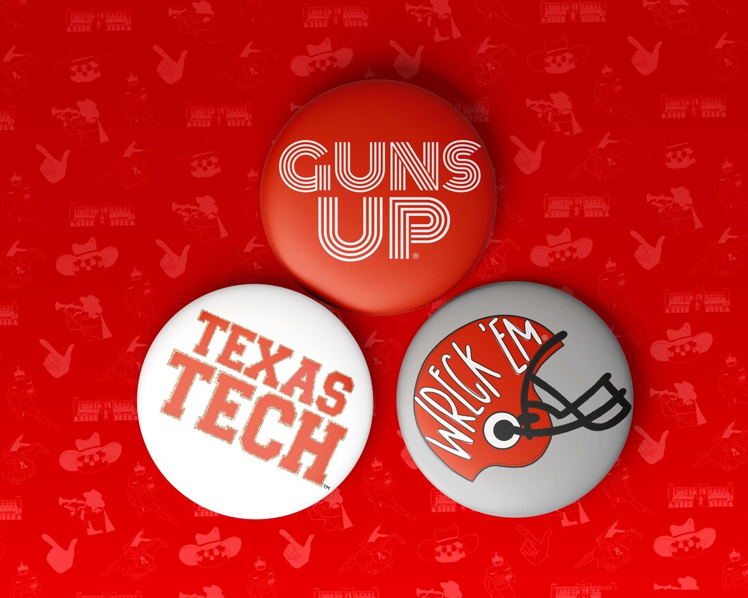 TEXAS TECH Game Day Buttons | Gameday Pins | College Football ...