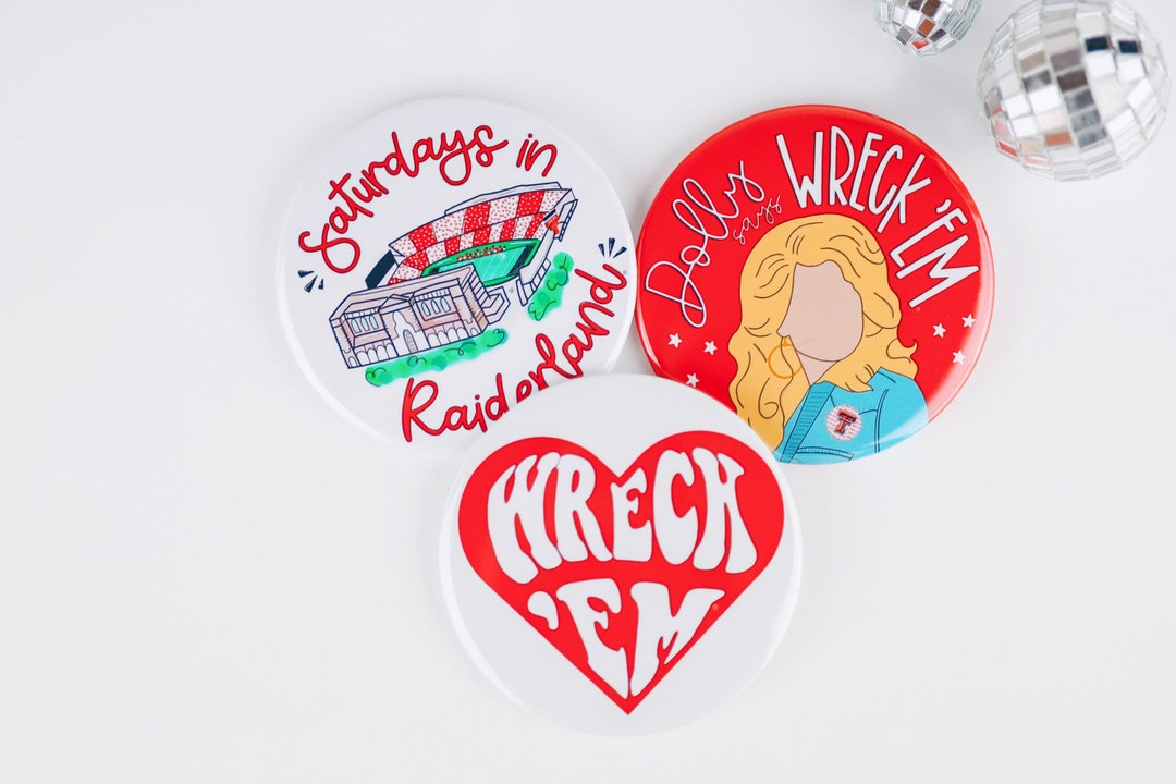 TEXAS TECH Game Day Buttons | Gameday Pins | College Football ...