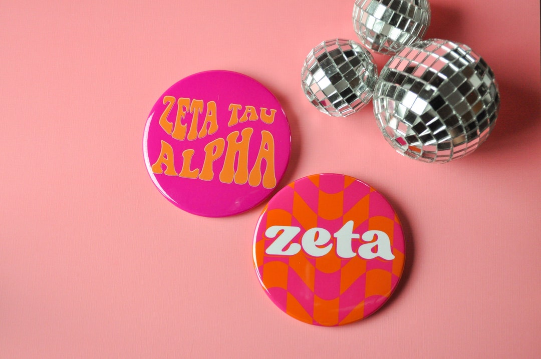 Zeta Greek Game Day Tailgate Buttons | Game Day Pins | College Football ...
