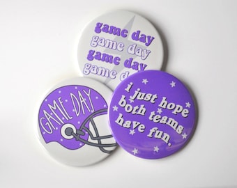 Tailgate Buttons Gameday Girls Football Game Day Pins Customizable Pins ...