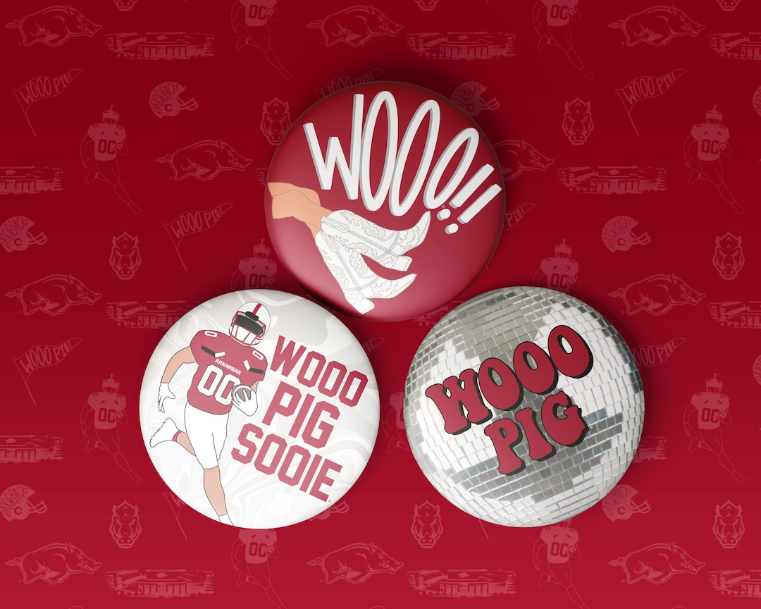 Arkansas Game Day Tailgate Buttons | Game Day Pins | College Football ...