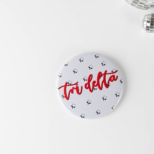Tri Delta Red Game Day Tailgate Buttons | Game Day Pins | College ...