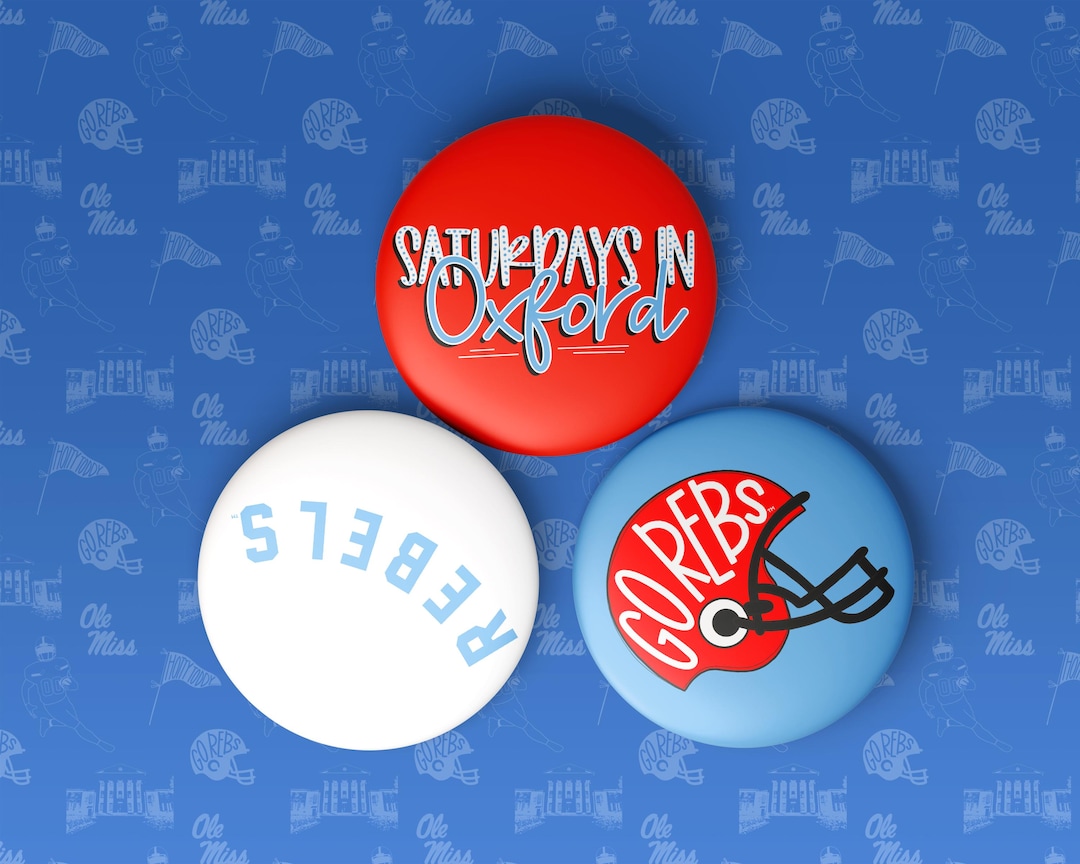 Ole Miss Game Day Buttons | Gameday Pins | College Football | Tailgate ...