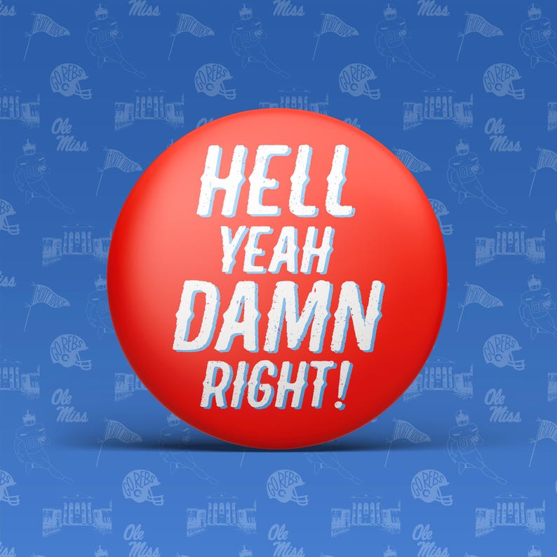 Ole Miss Game Day Buttons | Gameday Pins | College Football | Tailgate ...