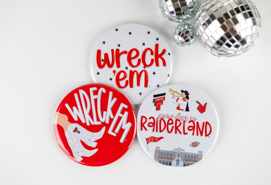 TEXAS TECH Game Day Buttons | Gameday Pins | College Football ...