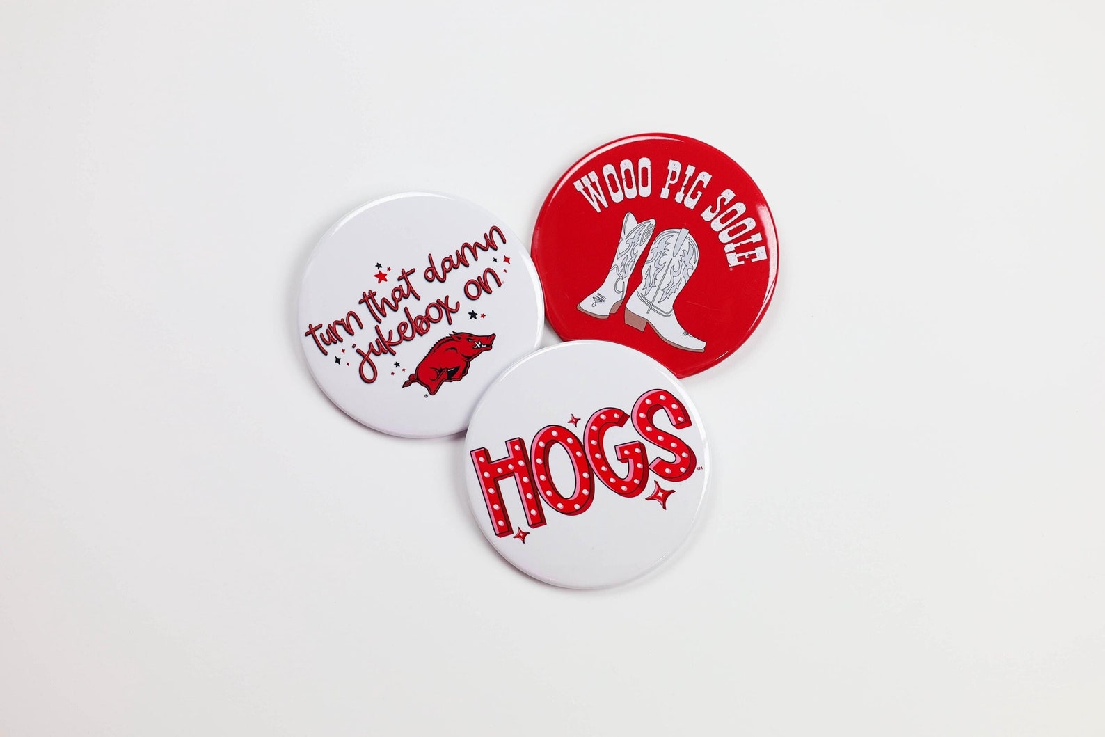 Arkansas Game Day Tailgate Buttons | Game Day Pins | College Football ...
