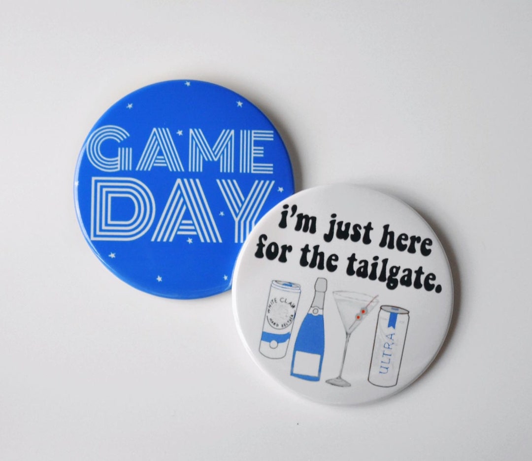 Blue Game Day Tailgate Buttons | Game Day Pins | College Football ...