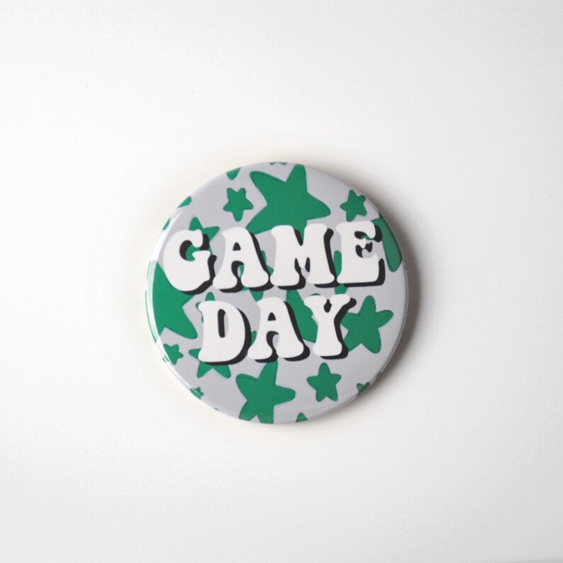Green Game Day Tailgate Buttons Game Day Pins College - Etsy