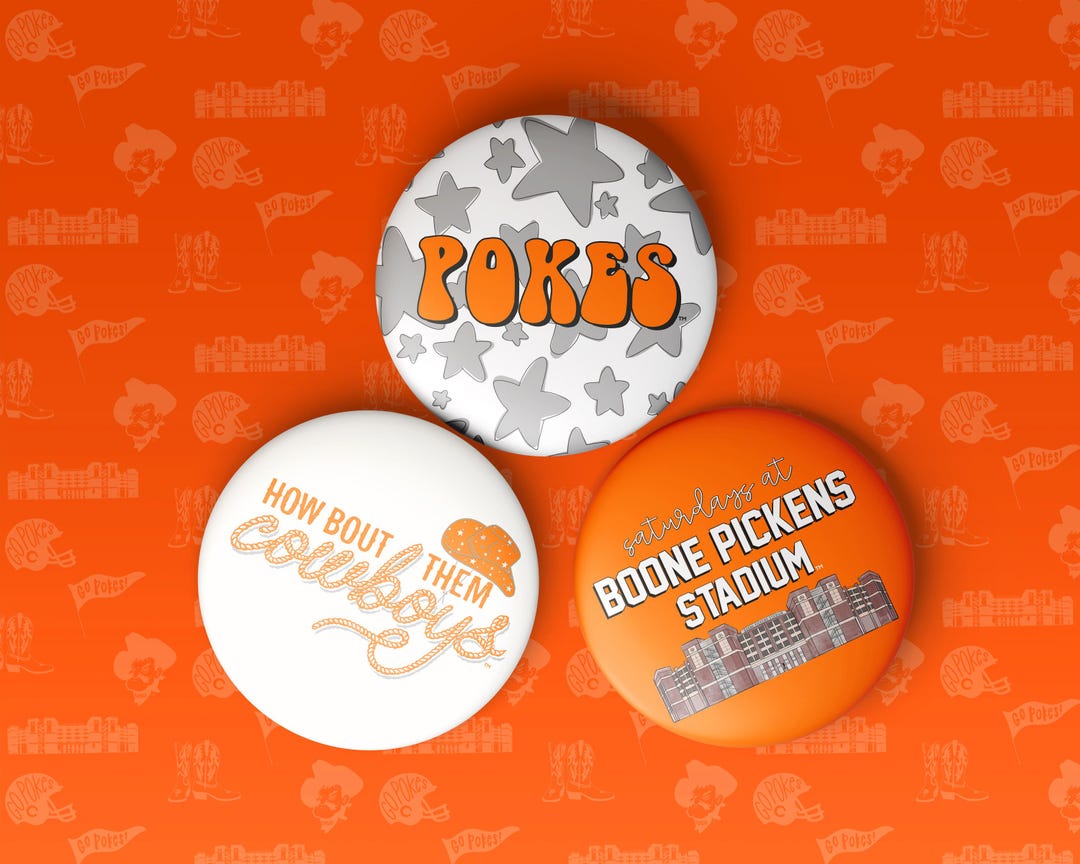 Oklahoma State University Game Day Buttons | Gameday Pins | College ...