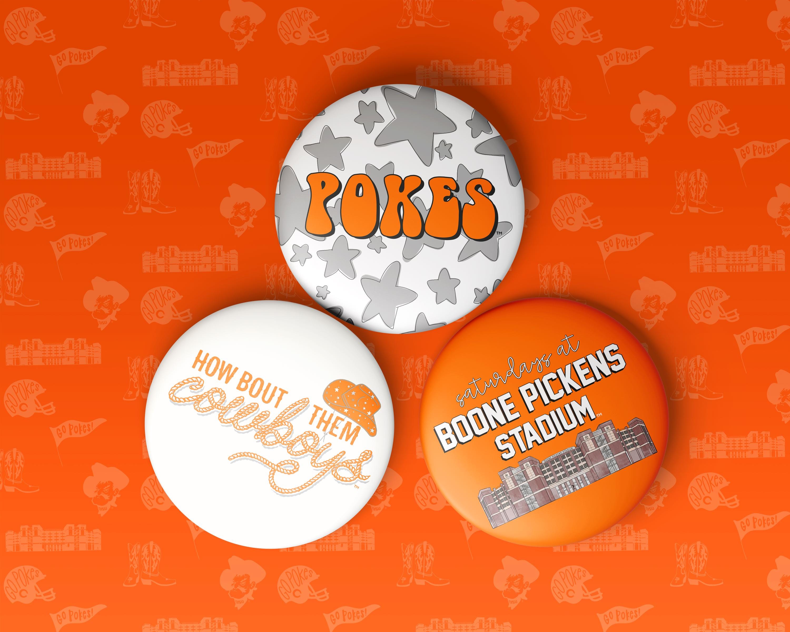 Oklahoma State University Game Day Buttons | Gameday Pins | College ...